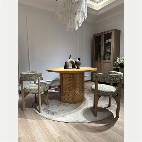 China Solid Wood Round Rattan Dining Table Manufacturer and Product ...