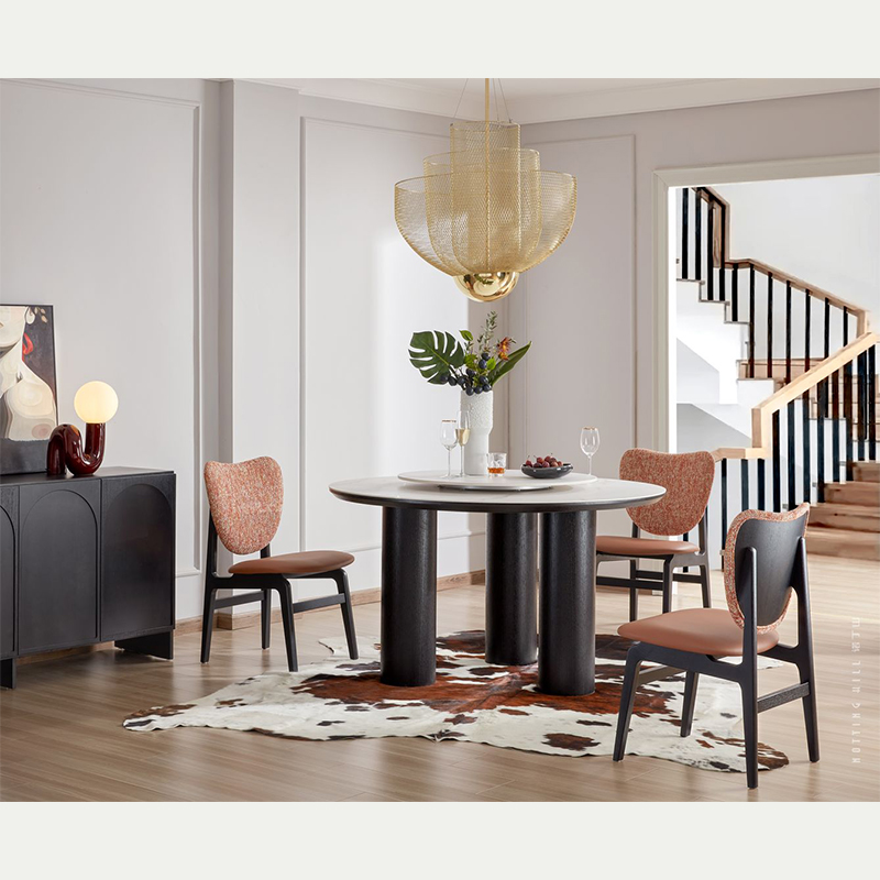 China Round Dining Table Set with Turn-Plate Manufacturer and Product ...